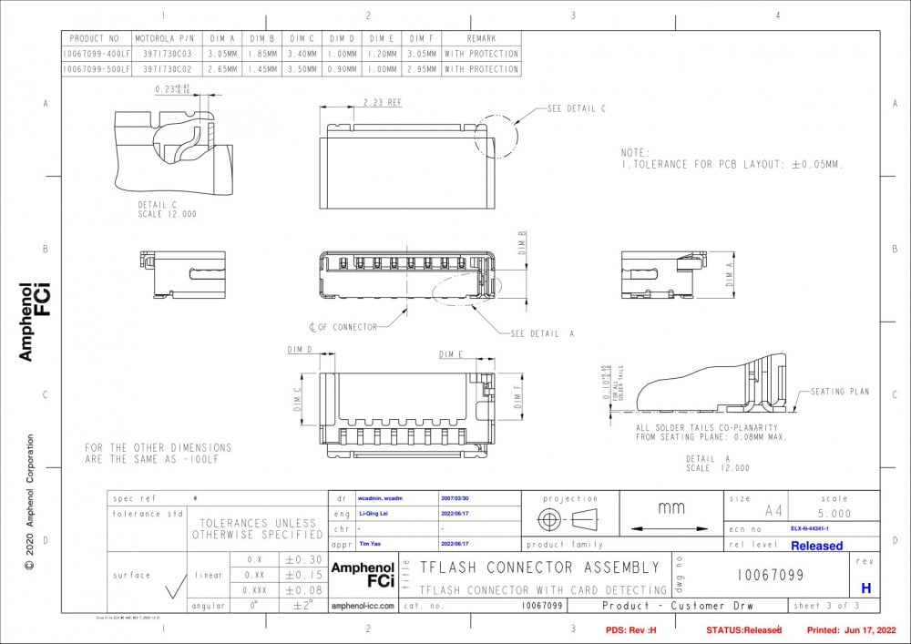 Amphenol 10067099 drawing page 3
