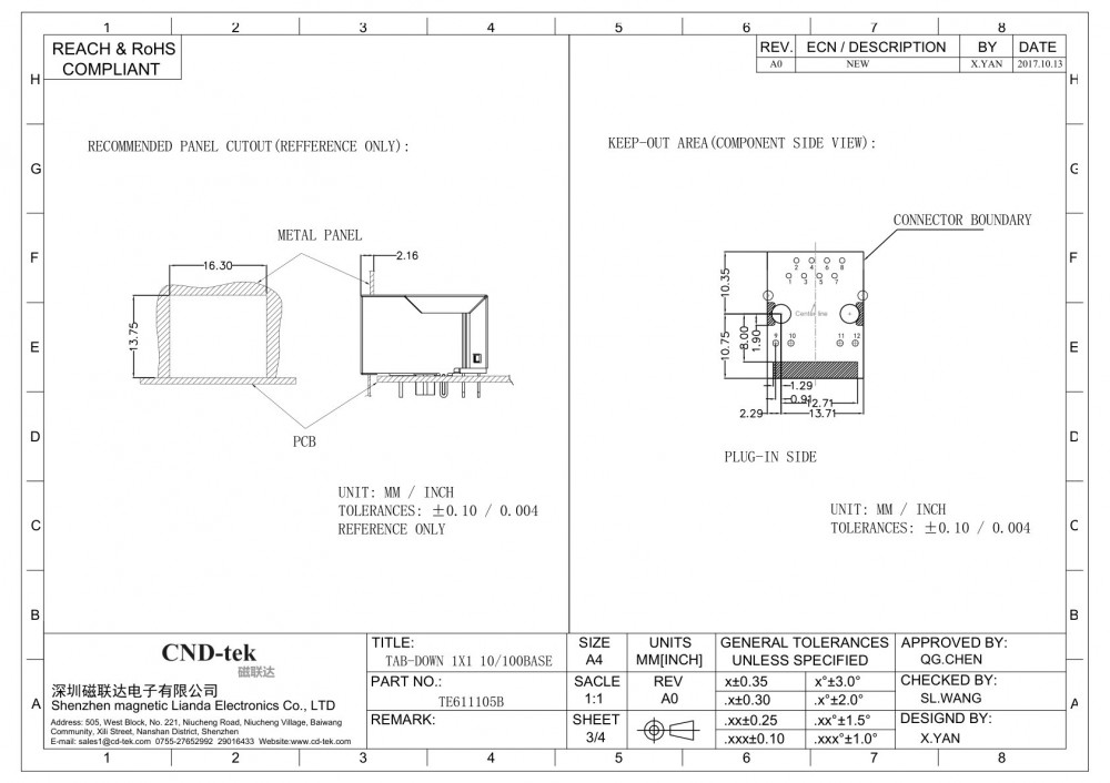 TE611105B datasheet sheet 2