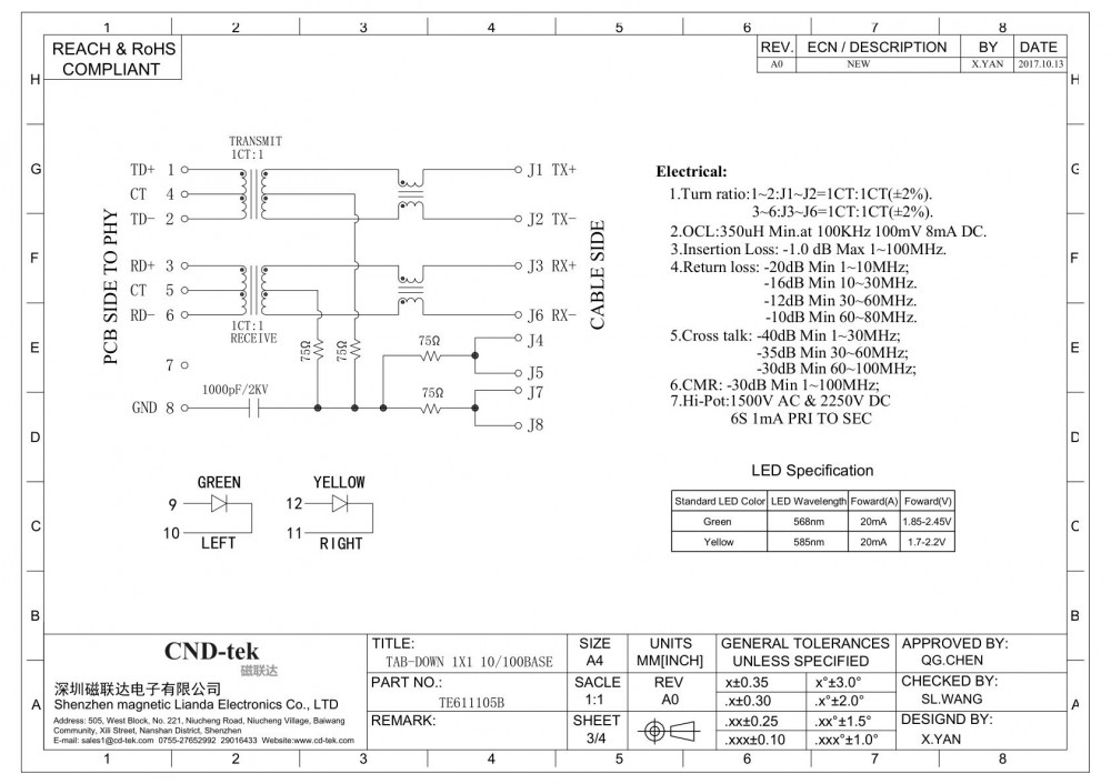 TE611105B datasheet sheet 3