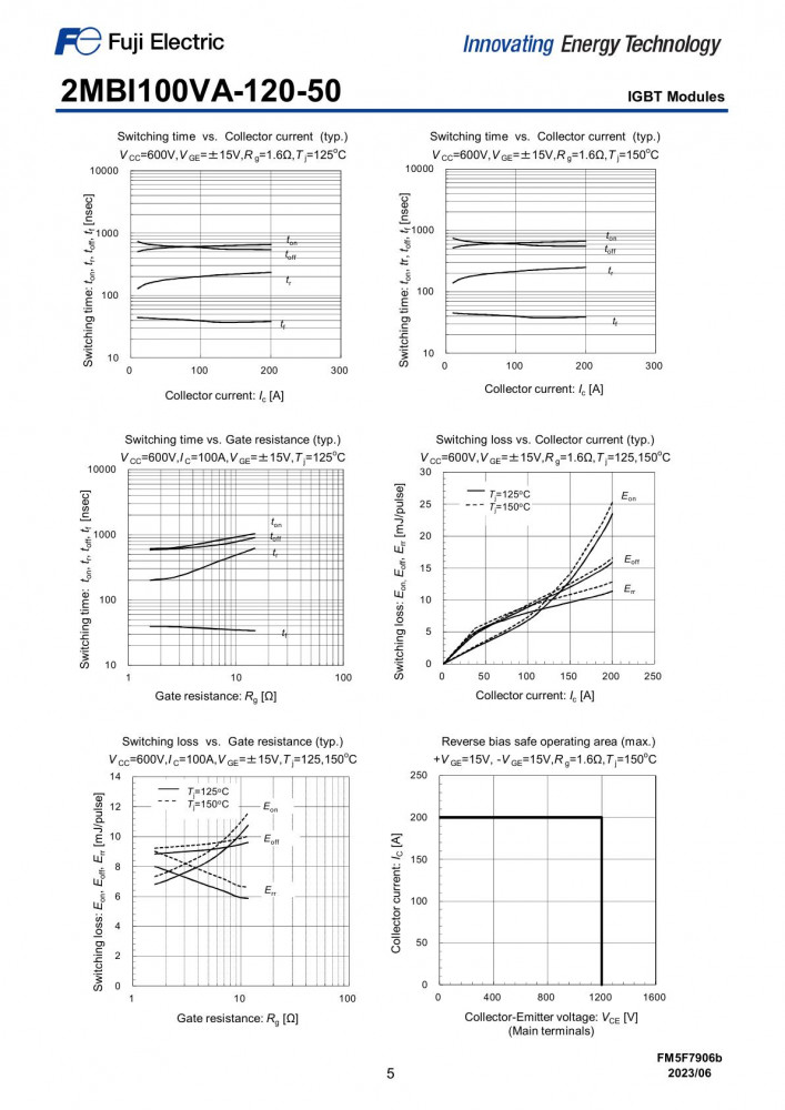 2MBI100VA-120-50 datasheet page 5