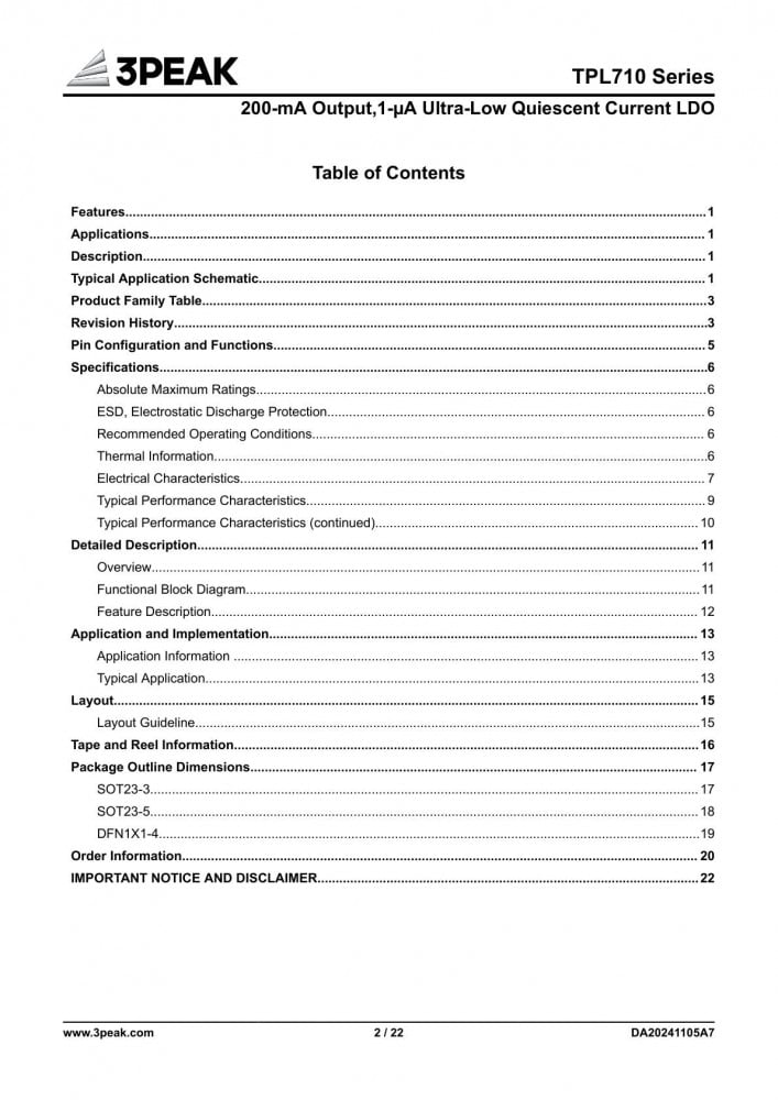 TPL710 datasheet page 2