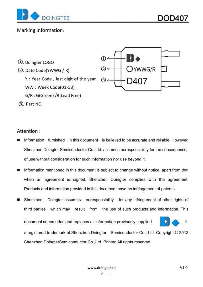 DOD407 datasheet page 6