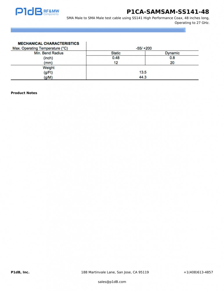 P1CA-SAMSAM-SS141-48 technical document page 4