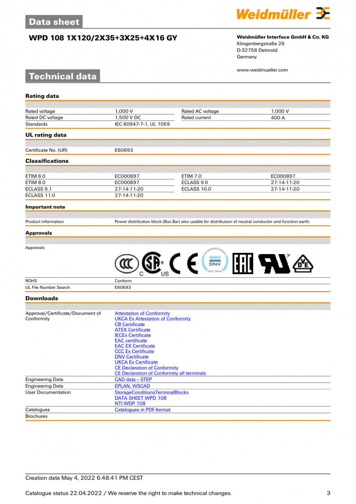 WPD 108 technical document page 3