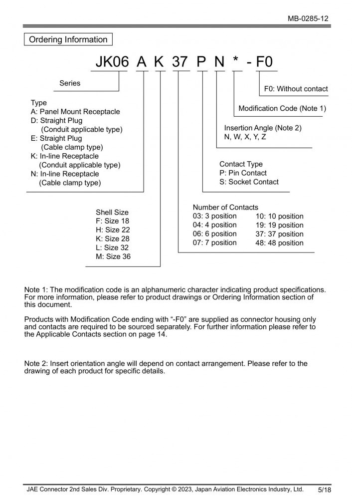 JK06 Series document page 5