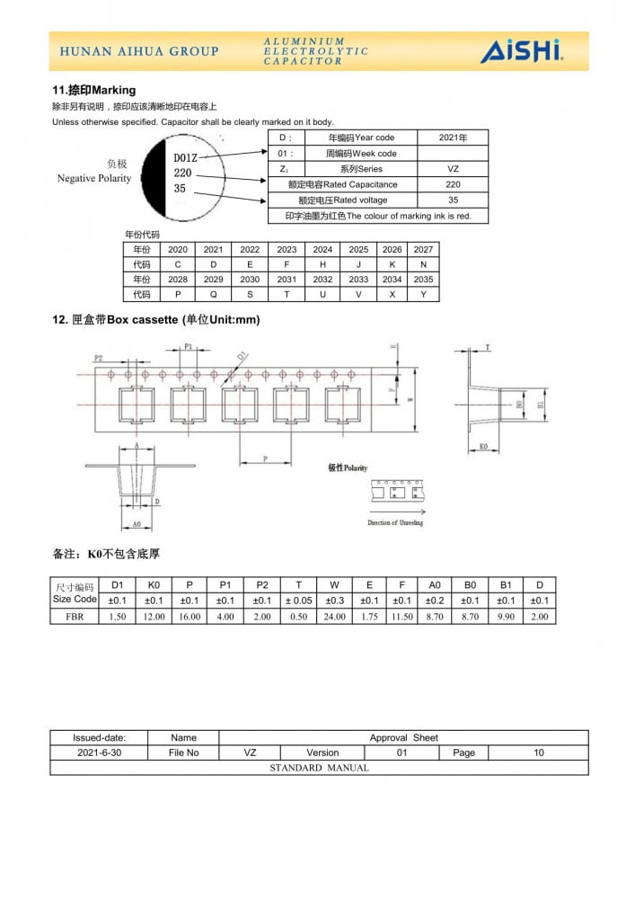 AISHI VZ specification page 10