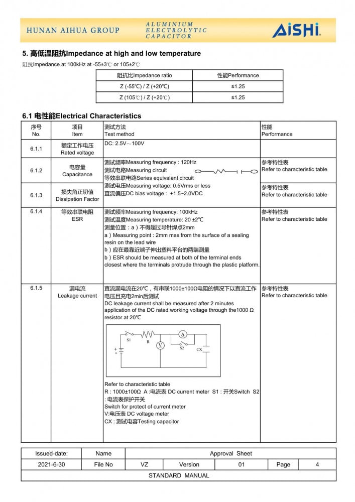 AISHI VZ specification page 4