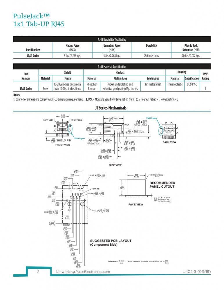J1011F01PNL datasheet page 2