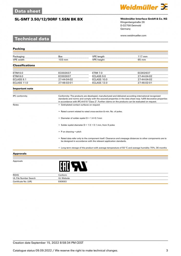 WEIDMULLER 1000670000 technical document page 3