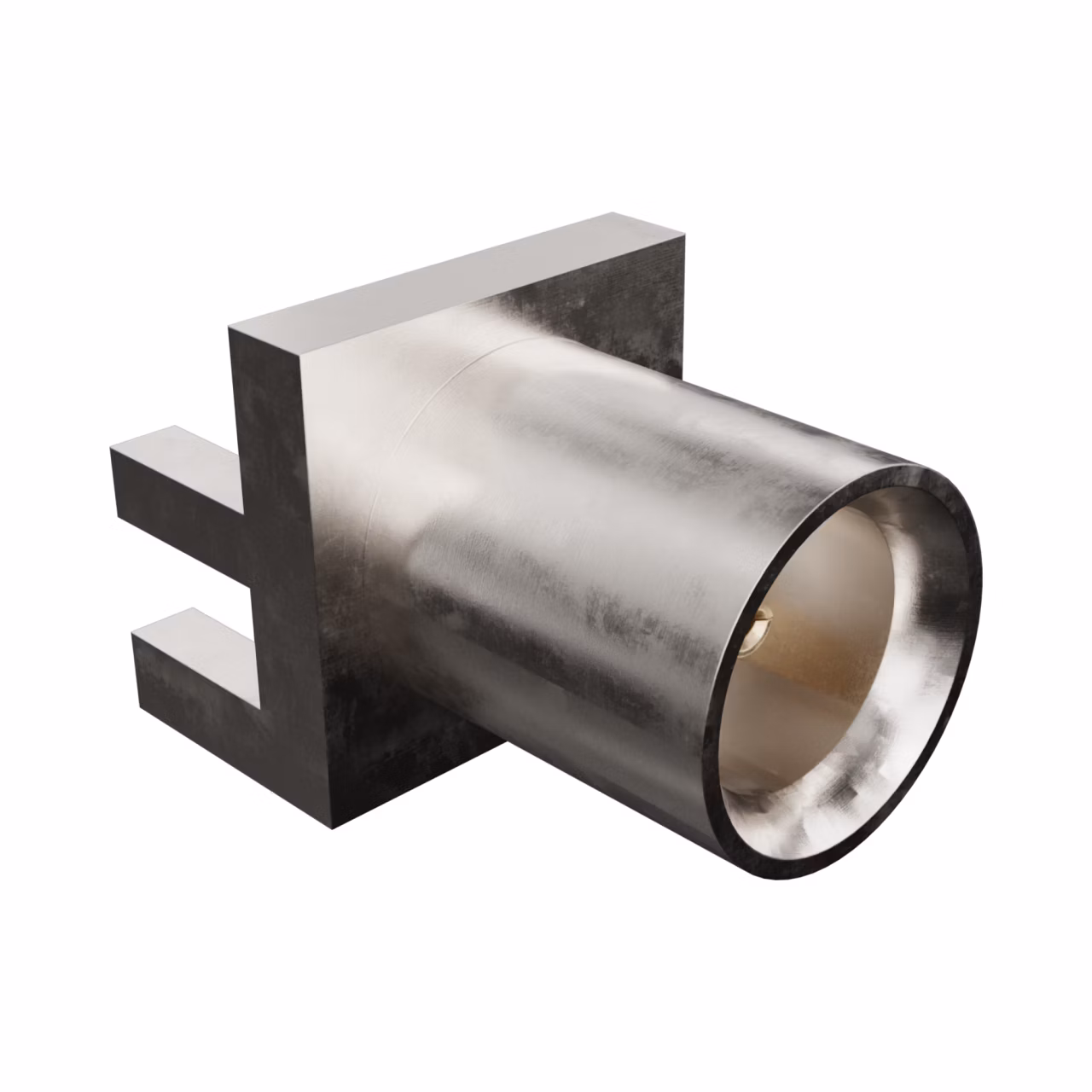 MCX Jack, Straight, PCB Receptacle, Edge Mount, Brass Body, Nickel (Ni) Plated, 75 Ohms for sale