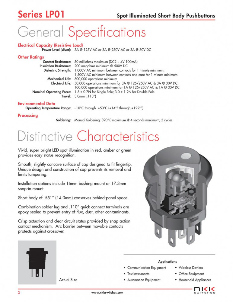 LP01 series datasheet page 2
