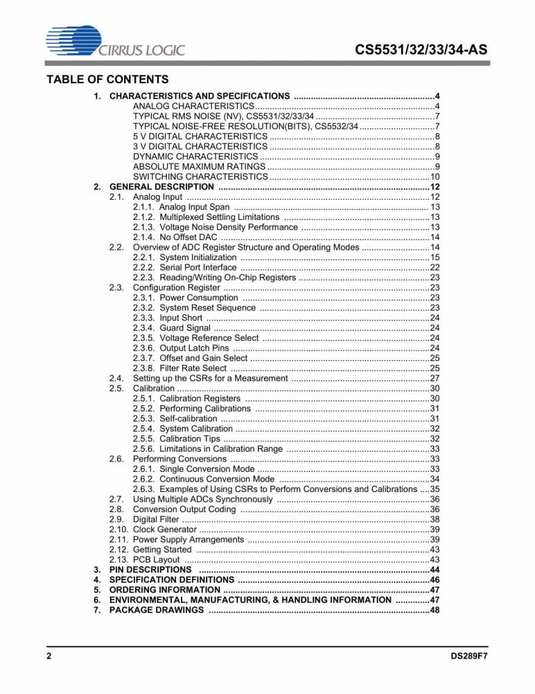 CS5532 technical document page 2