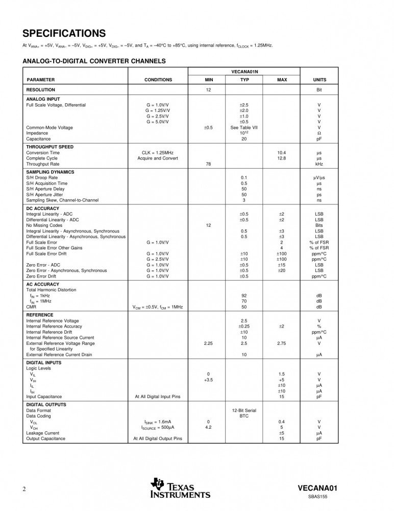 VECANA01 document page 2