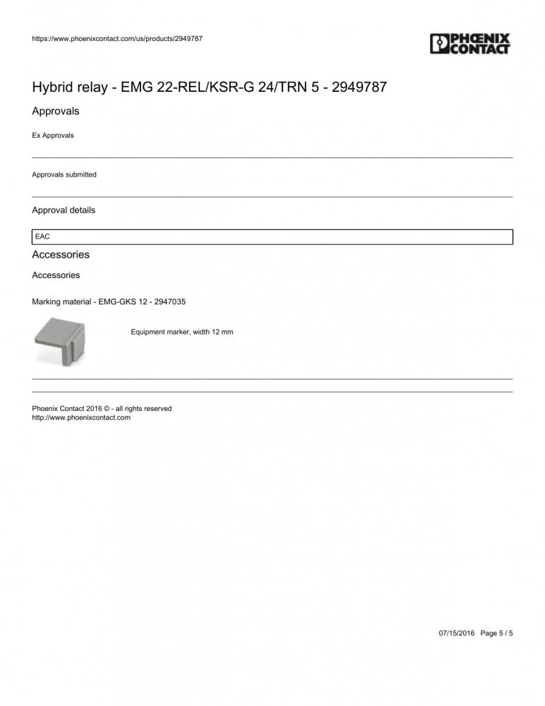 Phoenix Contact 2949787 technical document page 5