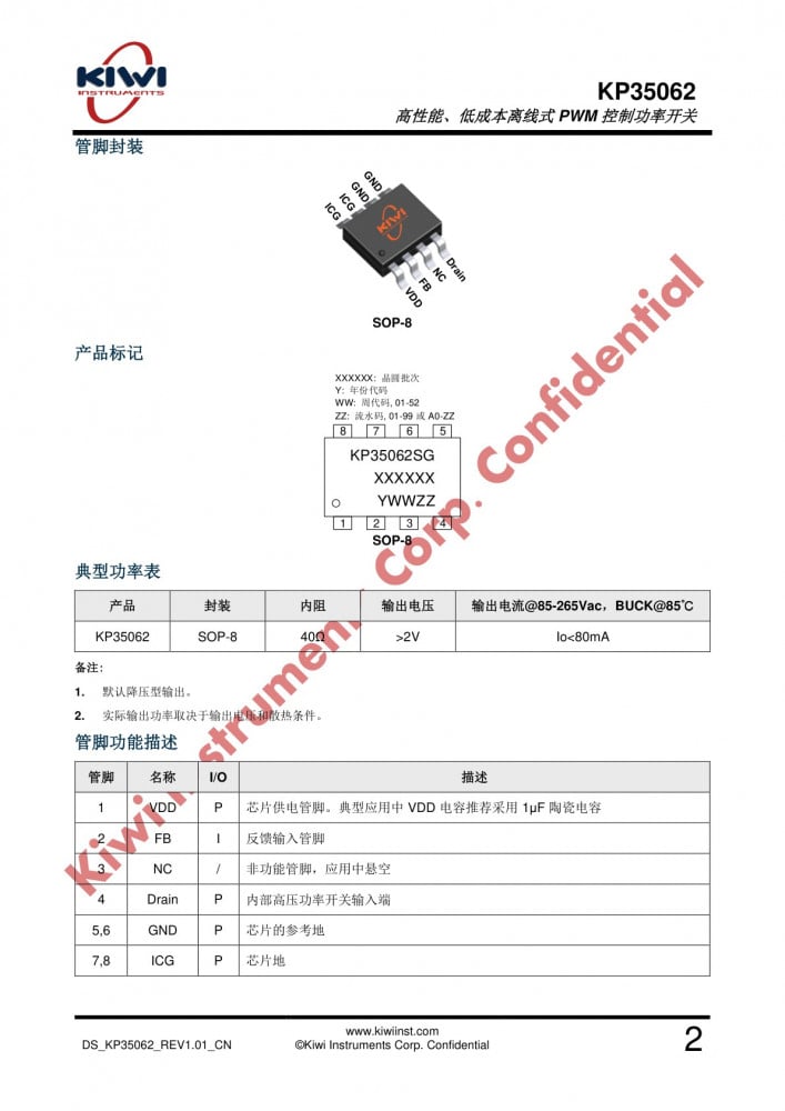 KP35062SGA datasheet page 2