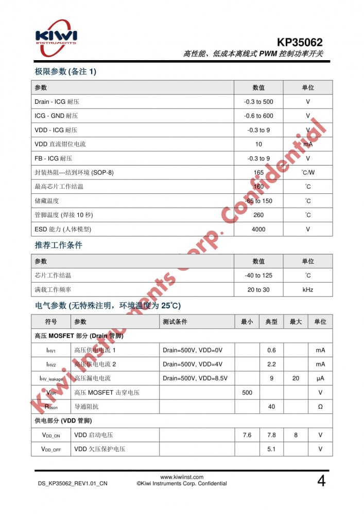 KP35062SGA datasheet page 4