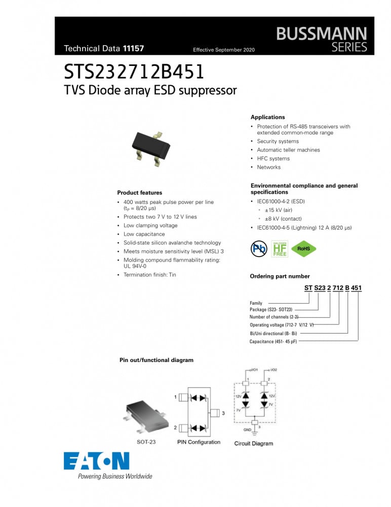 STS232712B451 technical document page 1