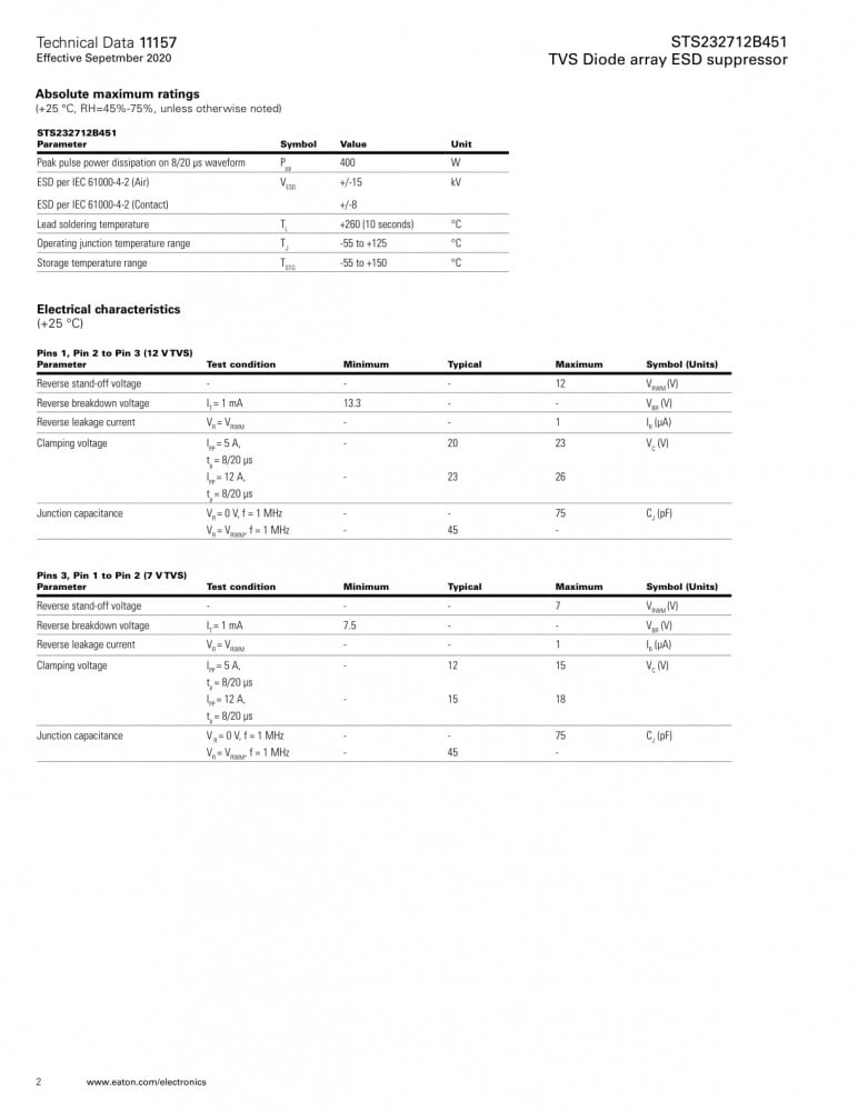 STS232712B451 technical document page 2