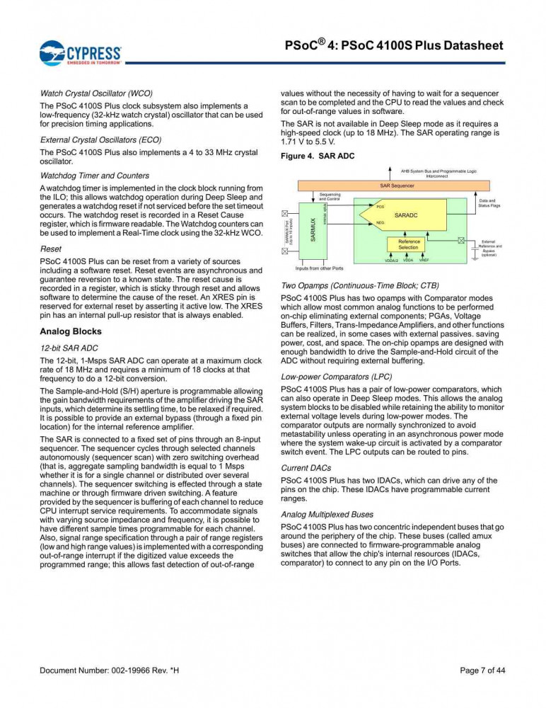 CY8C4146AZI-S445 datasheet page 7