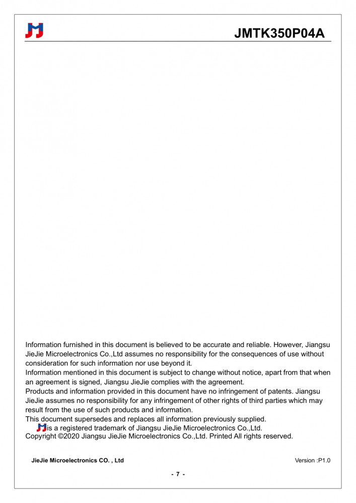 JMTK350P04A datasheet page 7