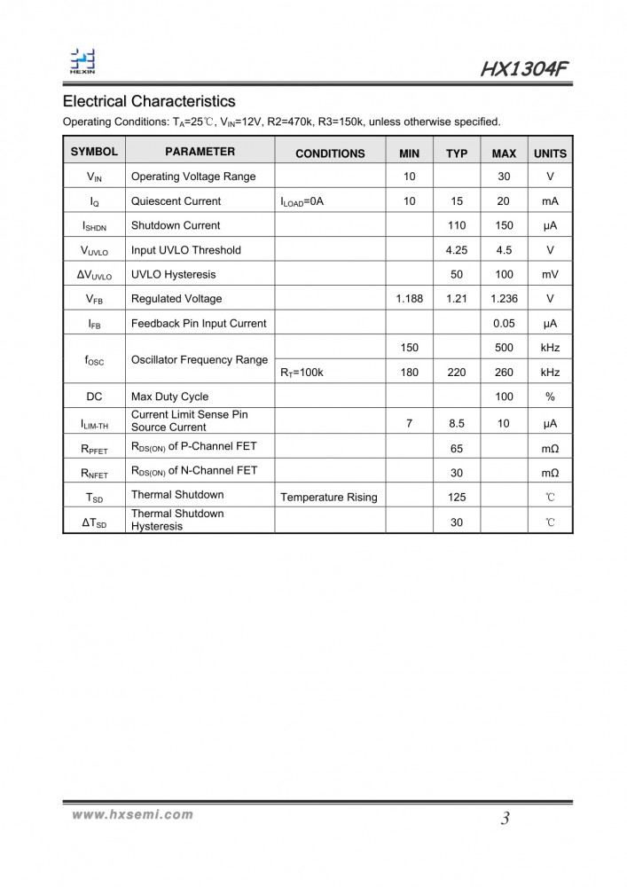 HX1304F-AGC-A datasheet page 3