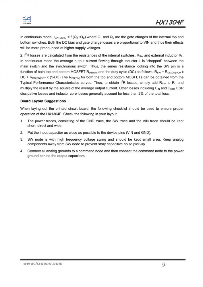 HX1304F-AGC-A datasheet page 9