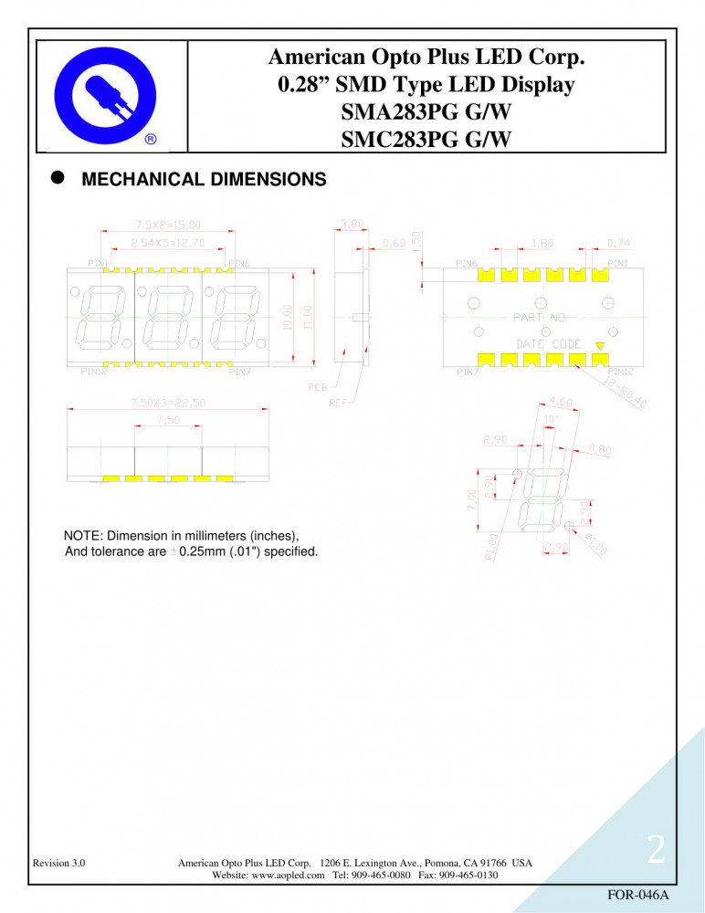 SMC283PG technical document page 2