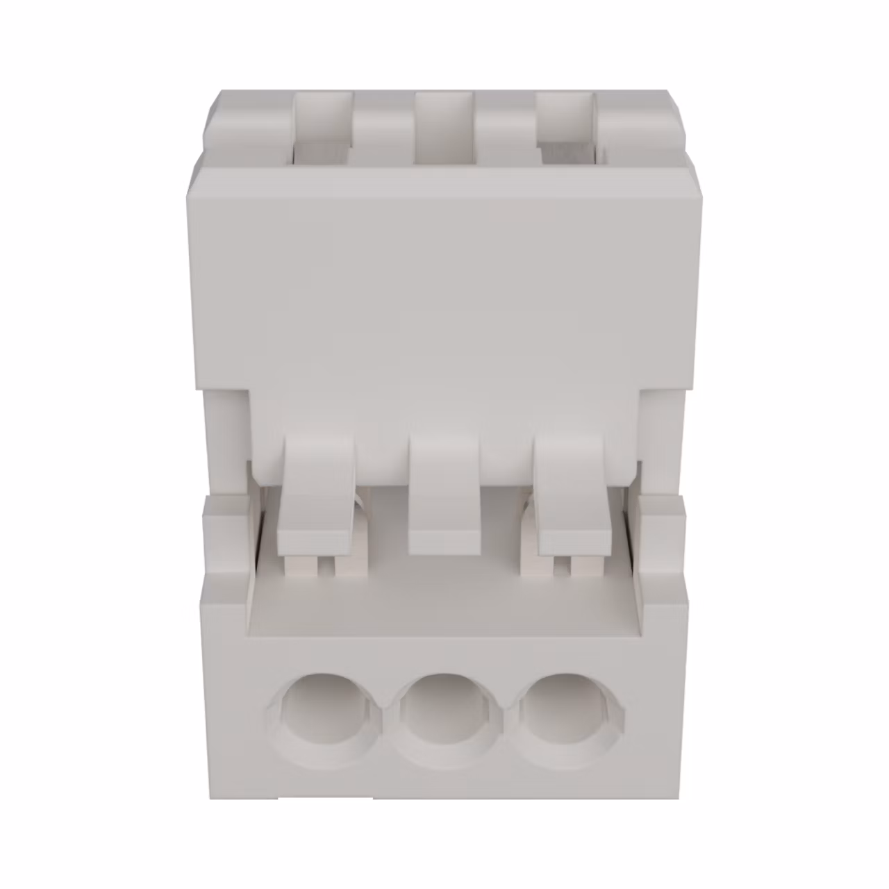Appli-Mate RAST 2.5 Female Connector, 5.00mm Pitch, 2 Circuits, All Positions Removed, Open Endwalls, with Black Stripe for sale