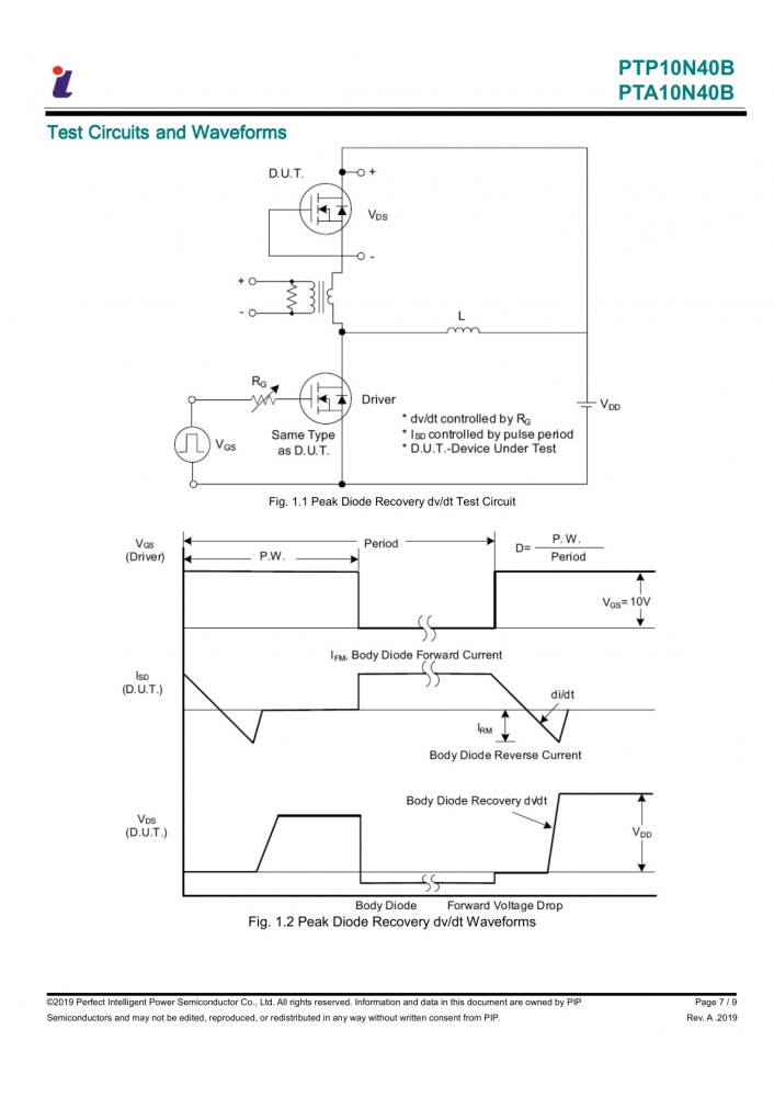 PTA10N40B datasheet page 7