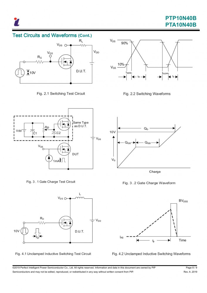 PTA10N40B datasheet page 8