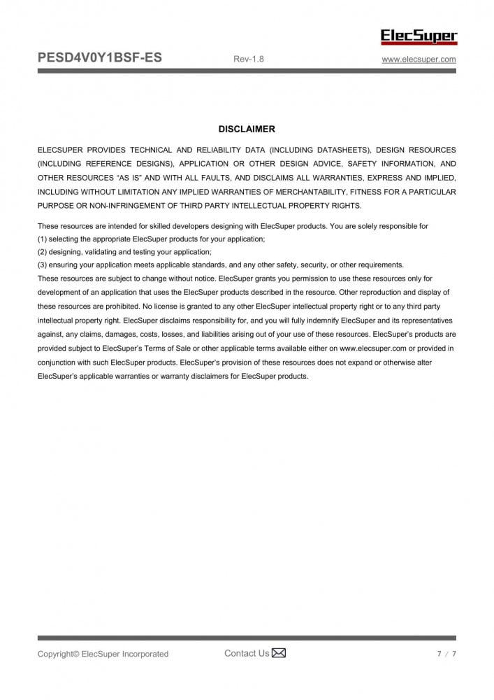 PESD4V0Y1BSF-ES datasheet page 7