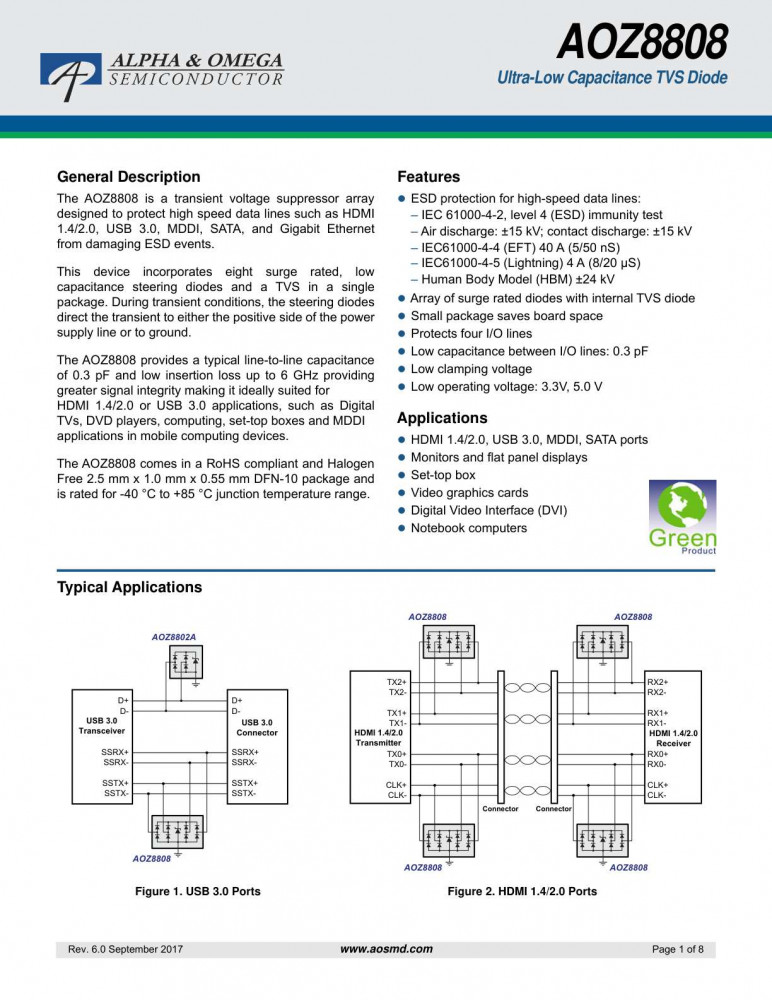AOZ8808DI-03 datasheet page 1