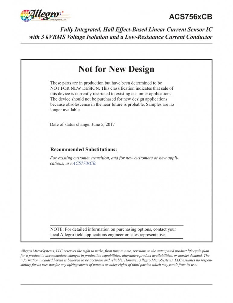 ACS756 datasheet page 1
