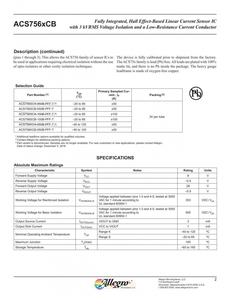 ACS756 datasheet page 3