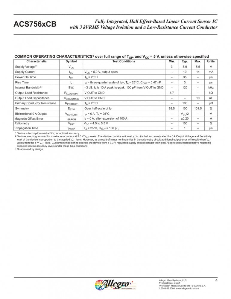 ACS756 datasheet page 5