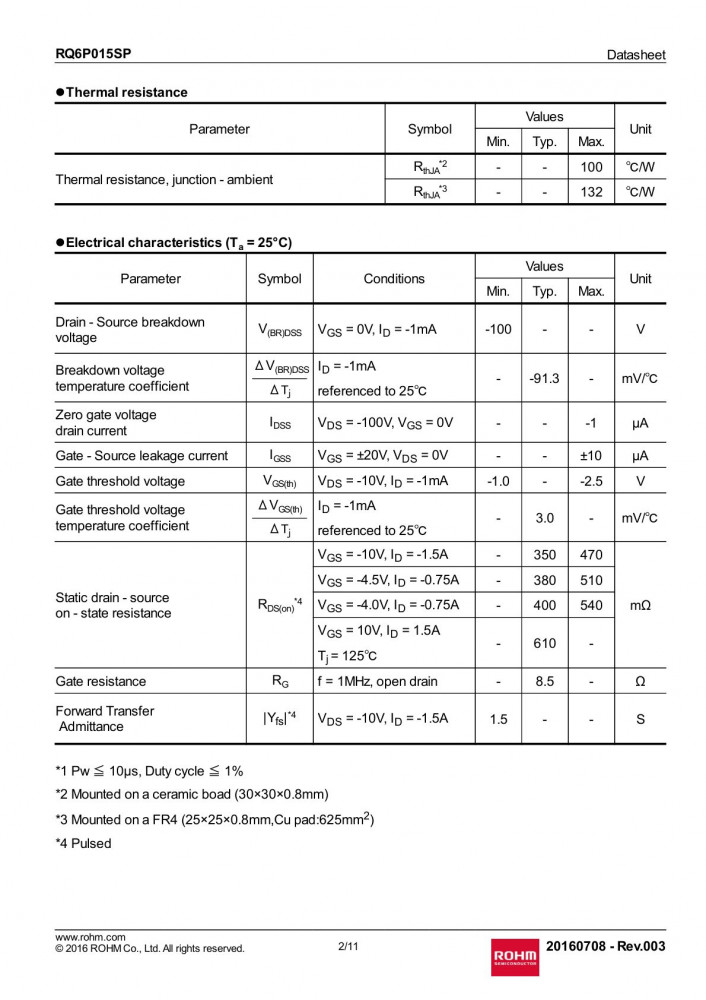RQ6P015SPTR datasheet page 2