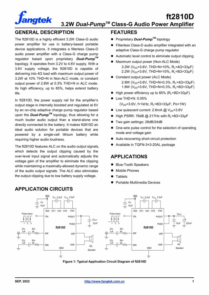 FT2810DQ datasheet page 1