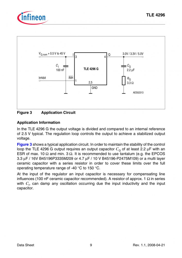 TLE4296G V33 datasheet page 9