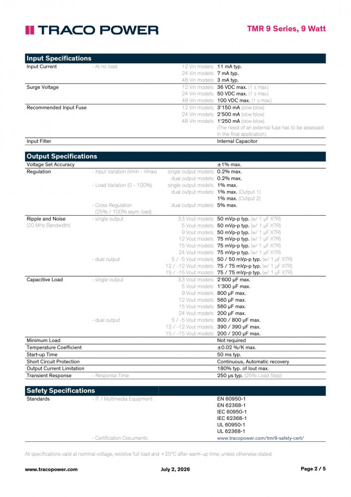 TMR 9 series document preview, page 2