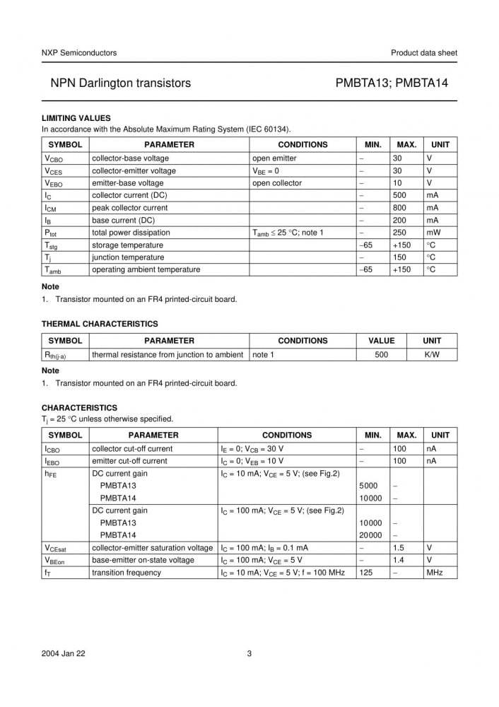 PMBTA13 datasheet page 4