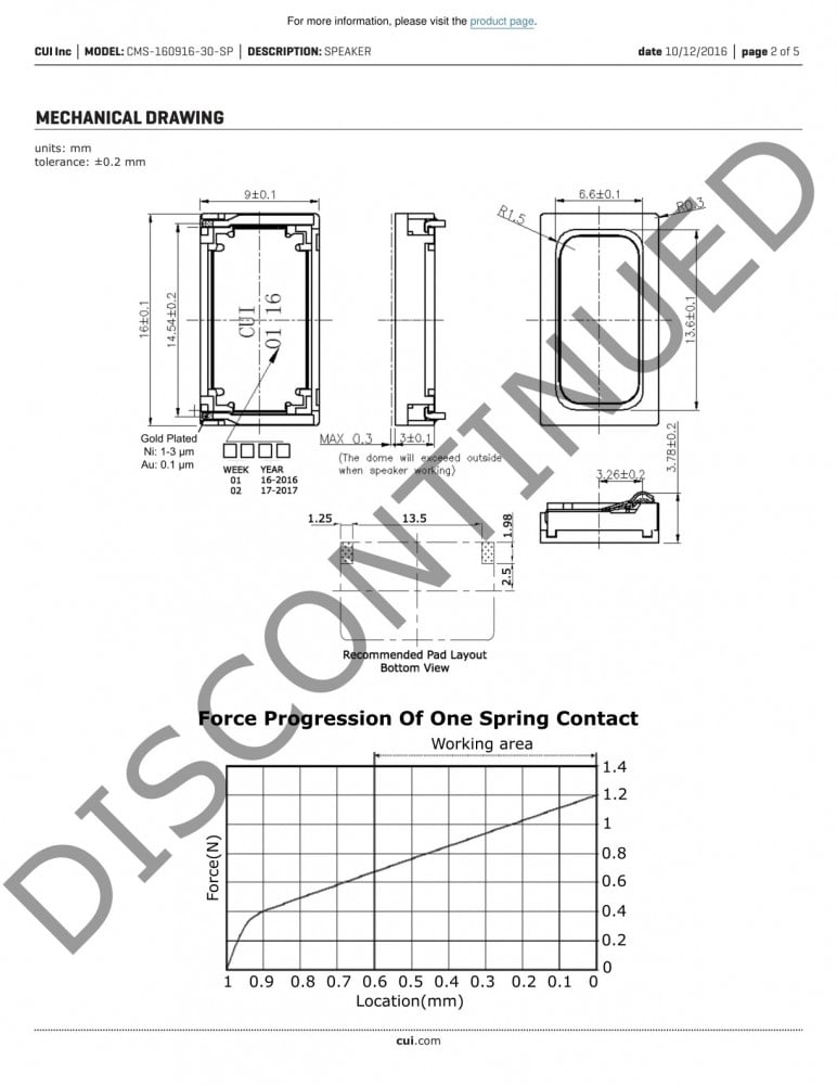 CMS-160916-30-SP technical document page 2