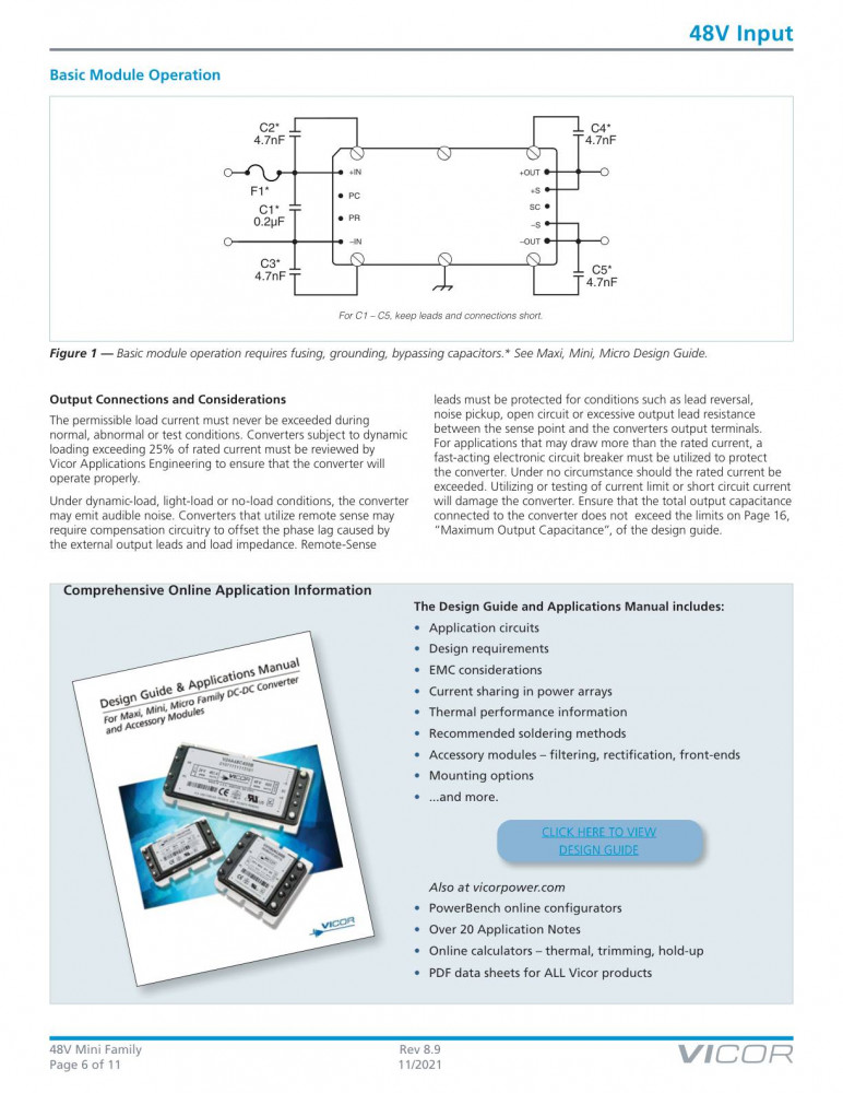 VICOR converter datasheet page 6