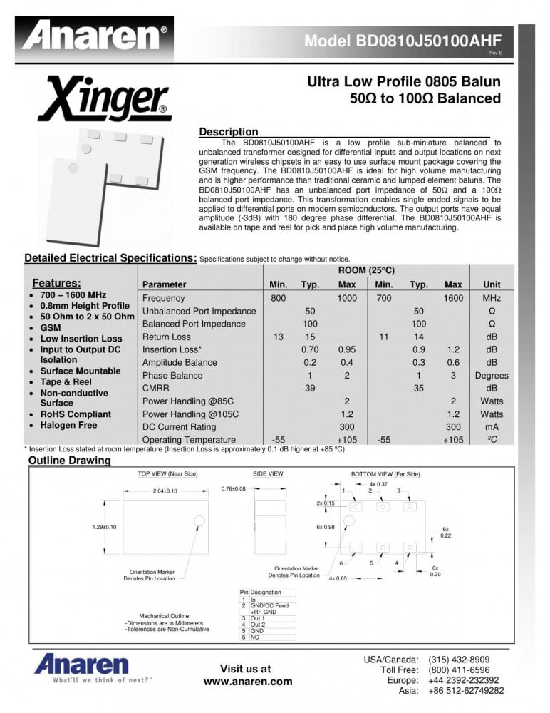 BD0810J50100AHF technical document page 1