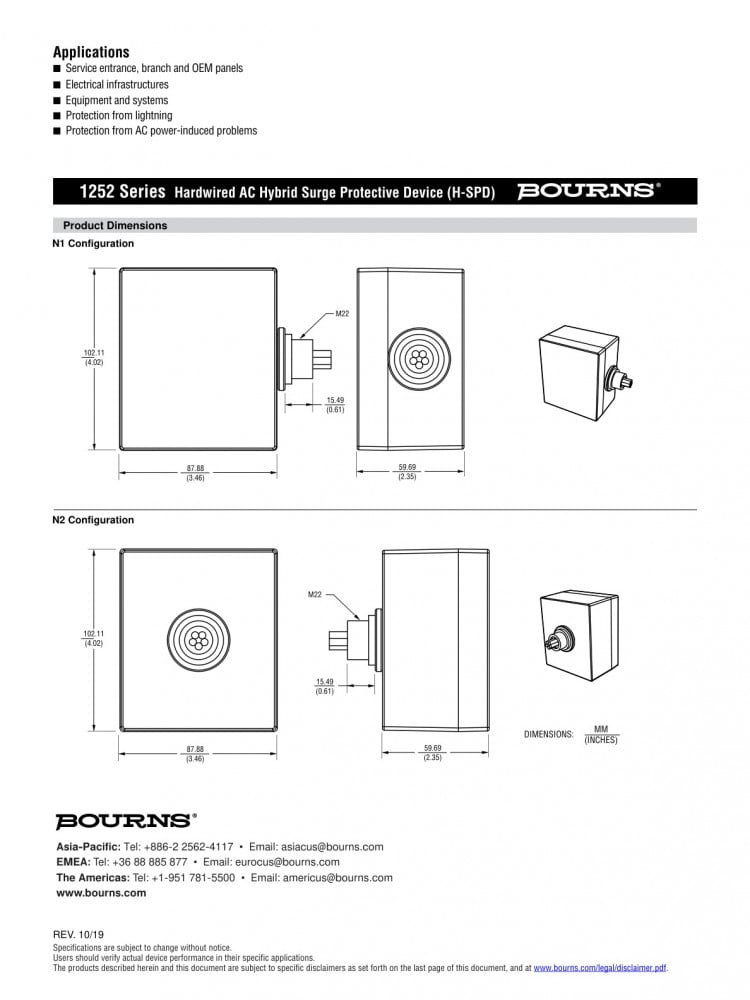 BOURNS 1252 Series datasheet page 2