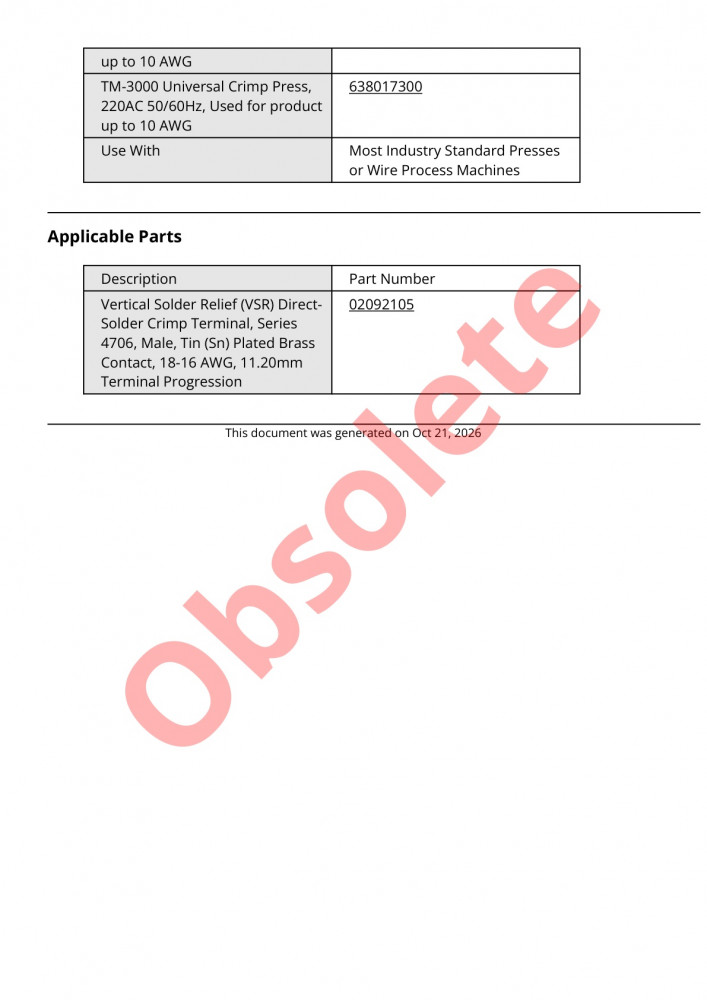 Product document page 3 for MOLEX 638934000