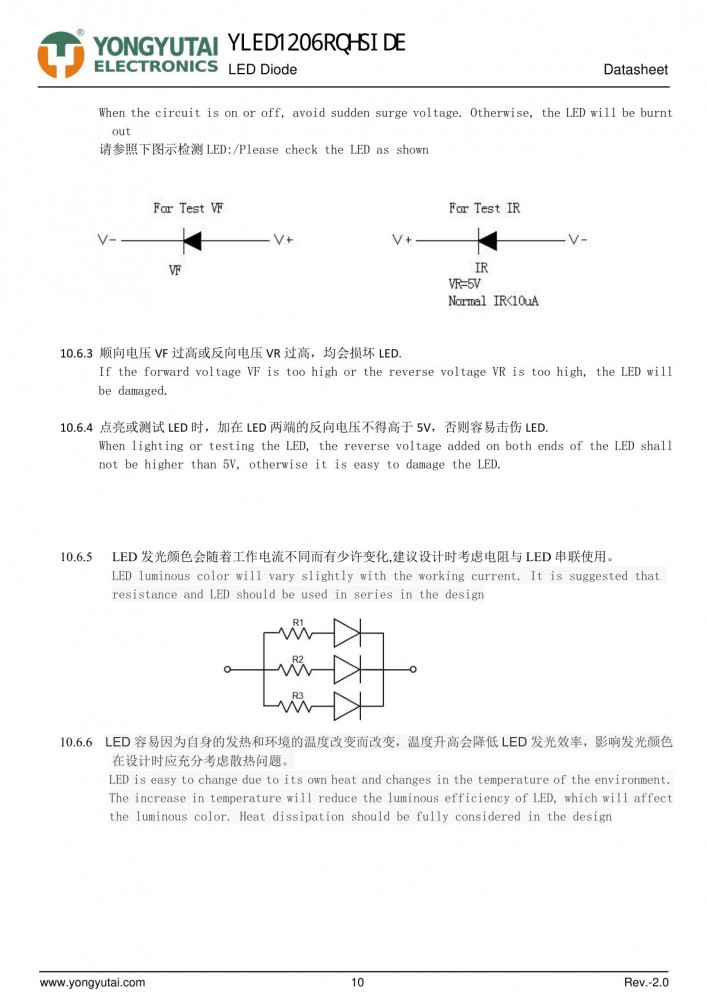 YLED1206RQHSIDE datasheet page 10
