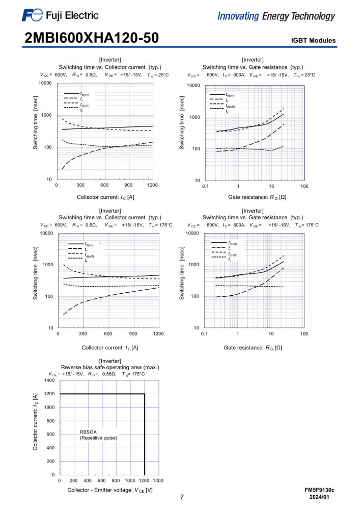 2MBI600XHA120-50 datasheet page 7