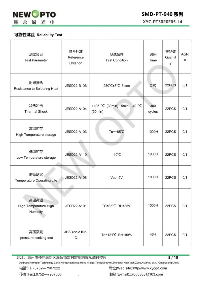 XYC-PT3020F65-L4 specification page 5