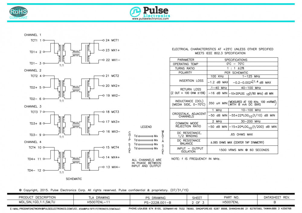 H5007ENL datasheet sheet 2