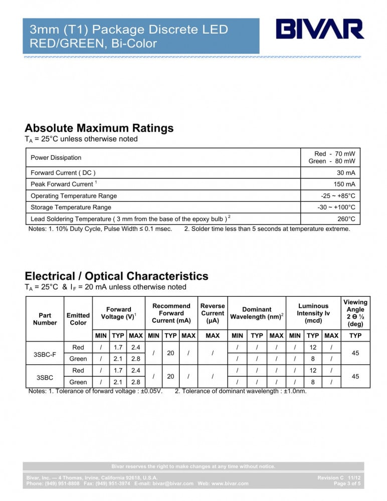 BIVAR 3SBC datasheet page 3